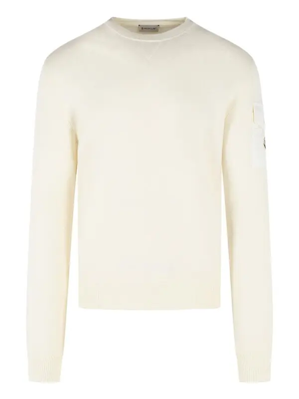 Moncler Virgin Wool Tricot Sweatshirt - White
