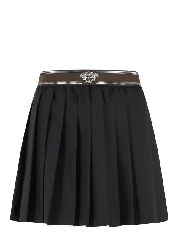 Versace Wool And Mohair Miniskirt - Black