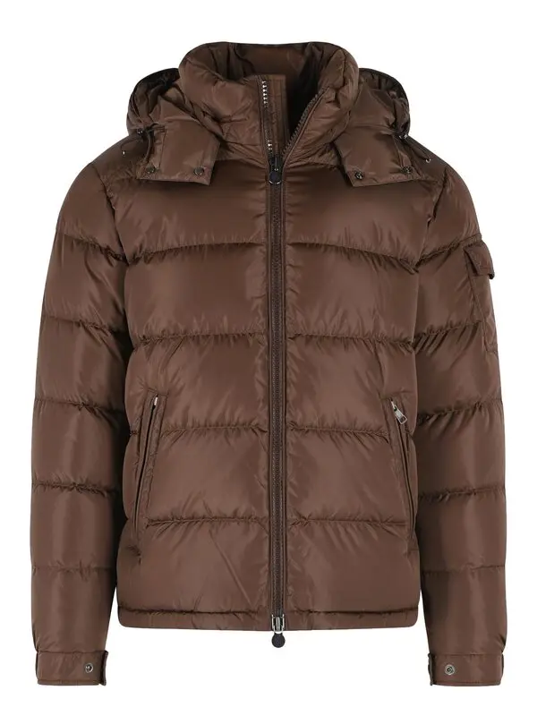 Moncler Matt Maya Polyamide Down Jacket - Brown