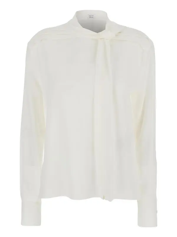 Alexander McQueen Silk Blouse With Scarf Detail - Multicolor