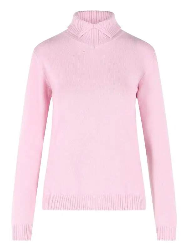 JIL SANDER Wool Turtleneck Sweater - Pink