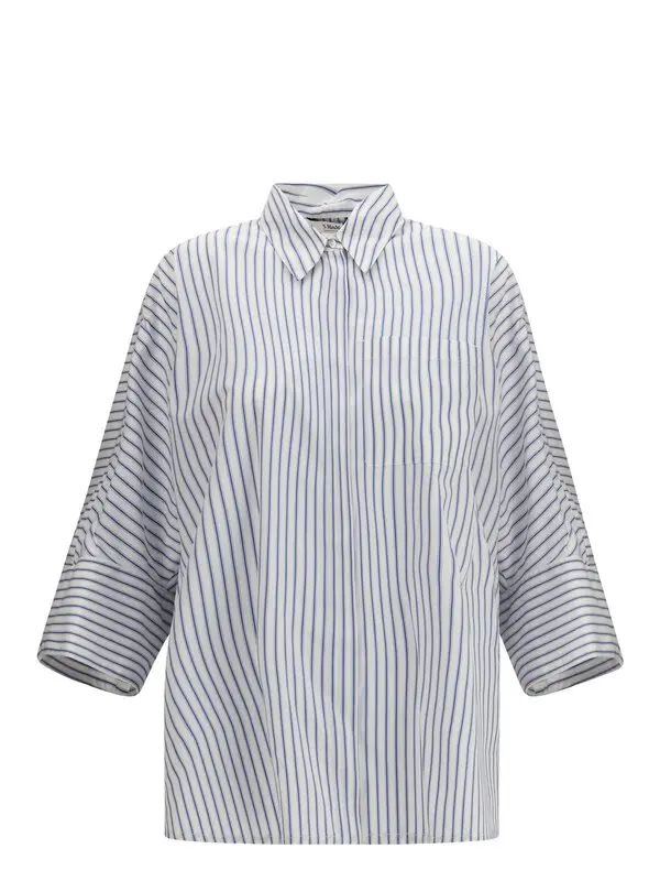 Max Mara S Avenue Striped Shirt - Blue