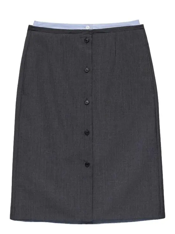 Prada Pencil Skirt - Gray