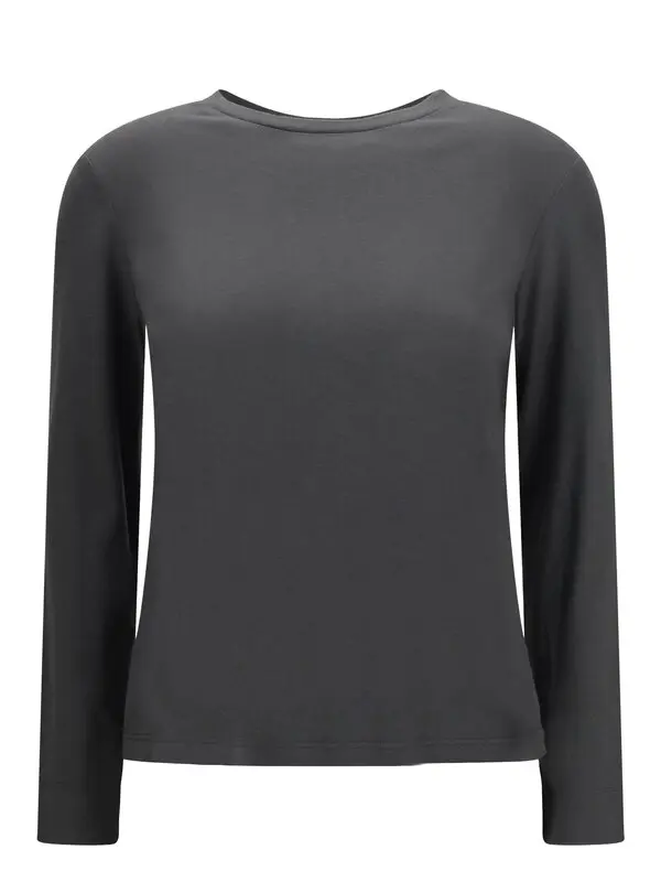 Max Mara Fumetto Embroidered Logo T-shirt - Gray
