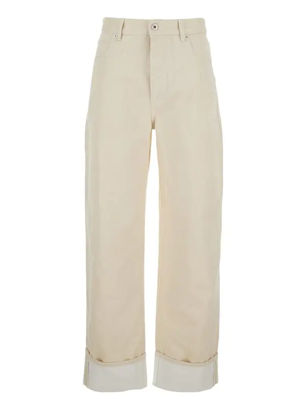 Bottega Veneta Denim Jeans With Cuffs - Multicolor
