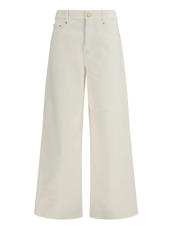 Max Mara S Ellisse Wide-leg Pants - White