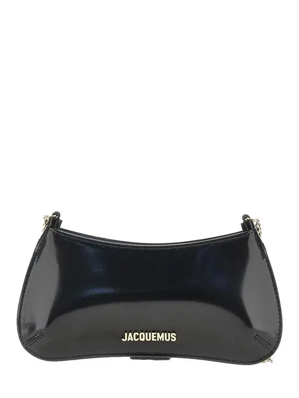 Jacquemus Bisou Chaine Leather Bag - Black
