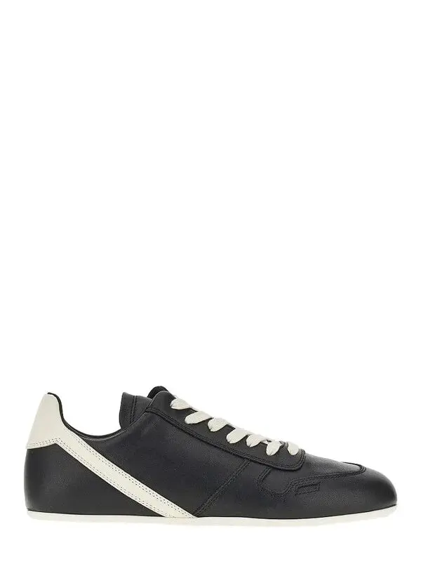 Rick Owens Leather Minimal Sneakers - Black
