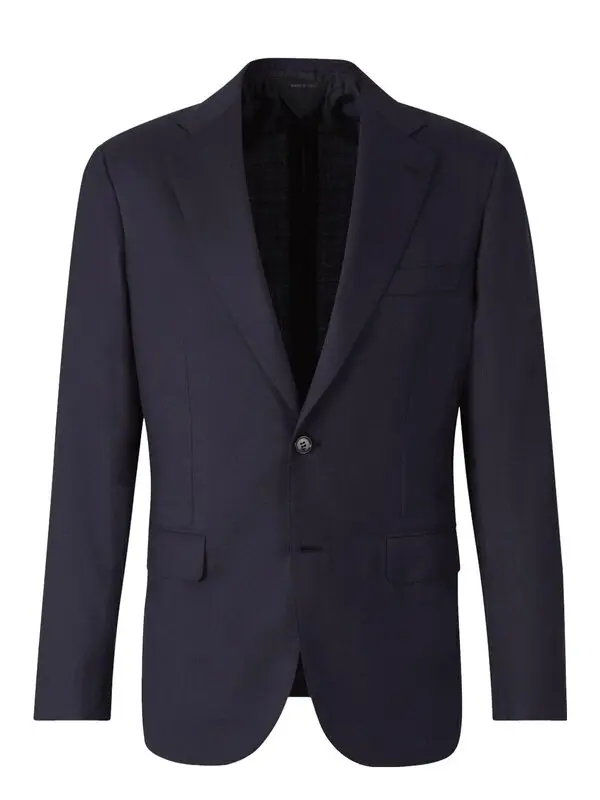 Brioni Wool And Silk Single-breasted Jacket - Multicolor