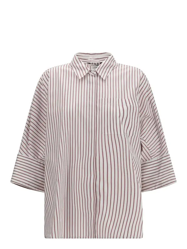 Max Mara S Avenue Striped Shirt - Red