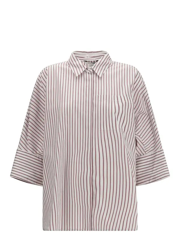 Max Mara Avenue Striped Shirt - Red