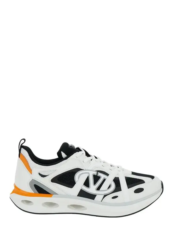 Valentino Garavani Easyjog' Low Top Sneakers With Vlogo Detail In Tech Fabrics - Multicolor
