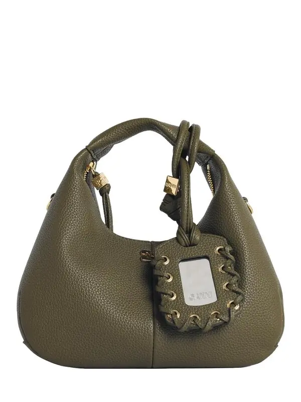 GANNI Eco Leather Mini Hobo Bag - Green