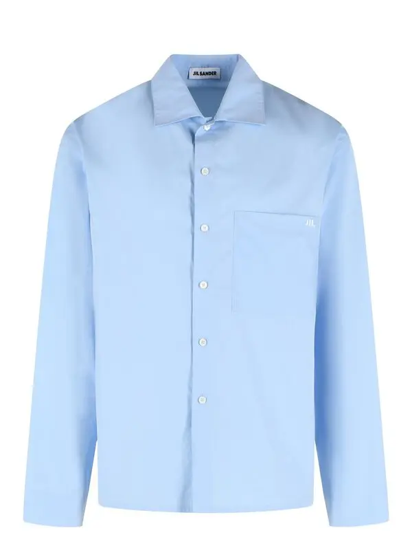 JIL SANDER Light Cotton Shirt - Blue