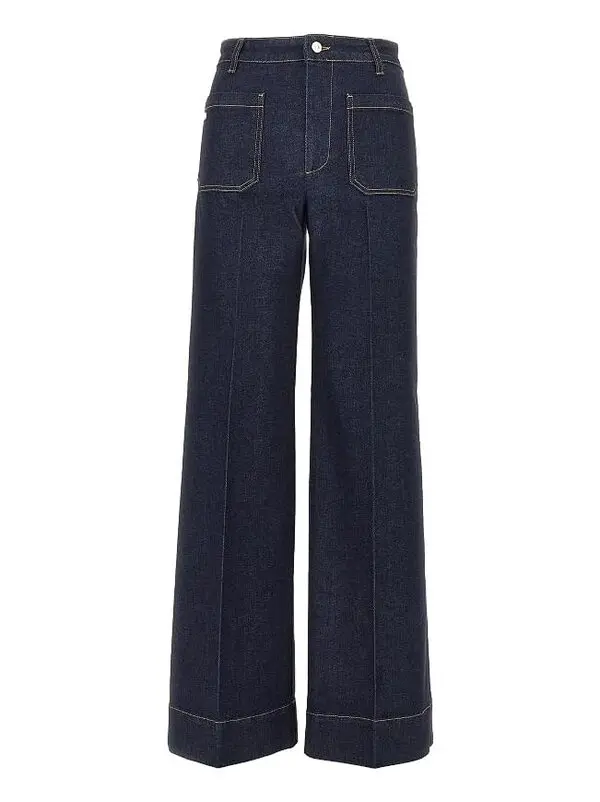 Victoria Beckham Alina Wide Leg Jeans - Blue