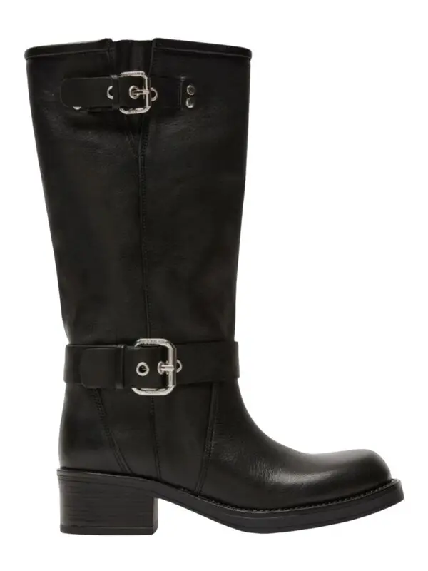 Max Mara Leather Boots - Black