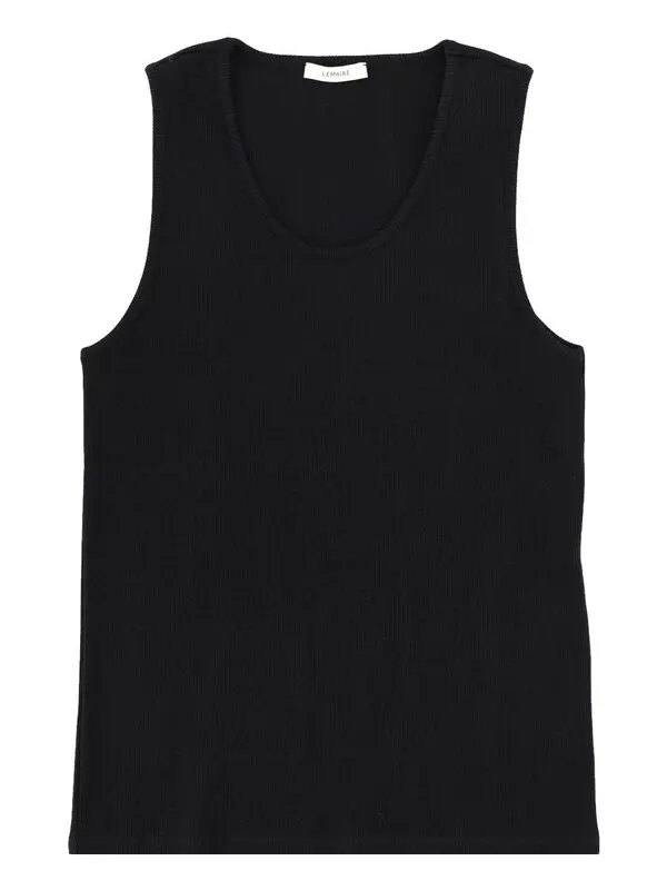 LEMAIRE Cotton Tank Top - Black