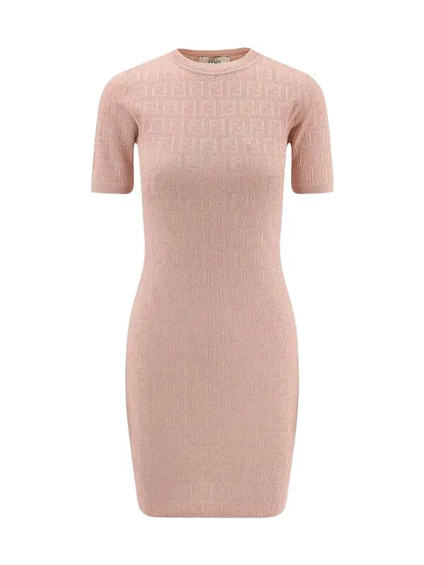 Fendi Ff Cotton And Viscose Dress - Multicolor
