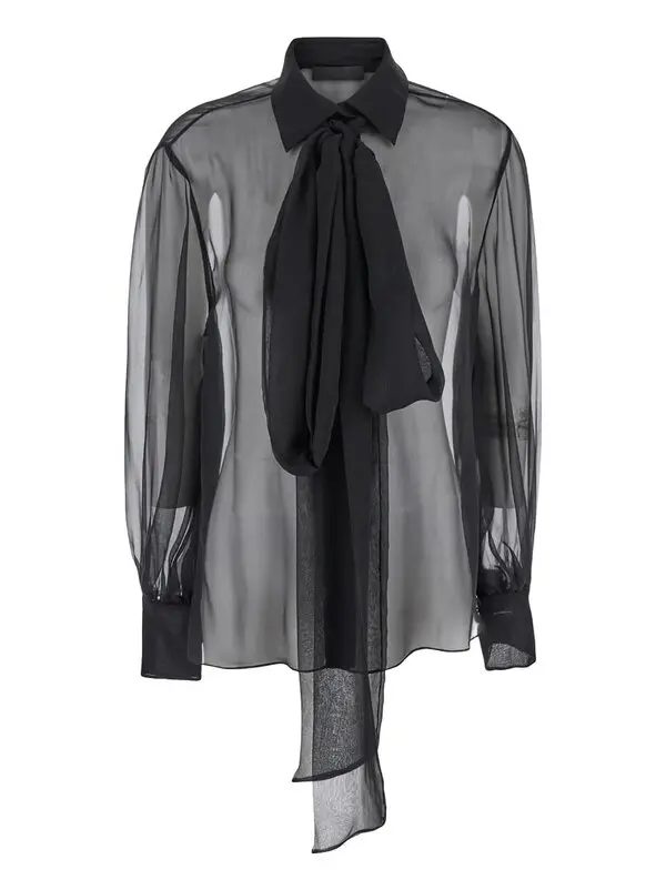 Valentino Garavani Silk Neck Scarf Shirt - Multicolor