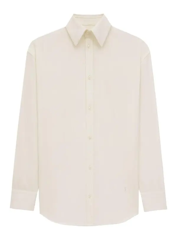 Saint Laurent Certified Cotton Monogram Embroidered Shirt - Multicolor