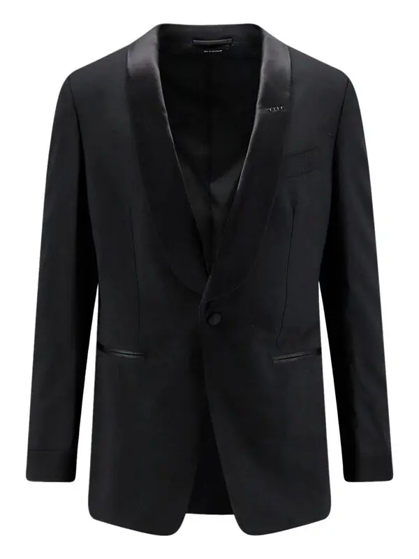 TOM FORD Tuxedo Wool Blazer - Black