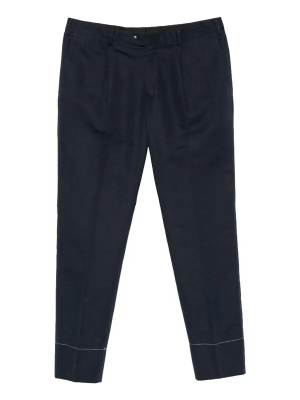 Brioni Pienza Linen And Cotton Trousers - Multicolor