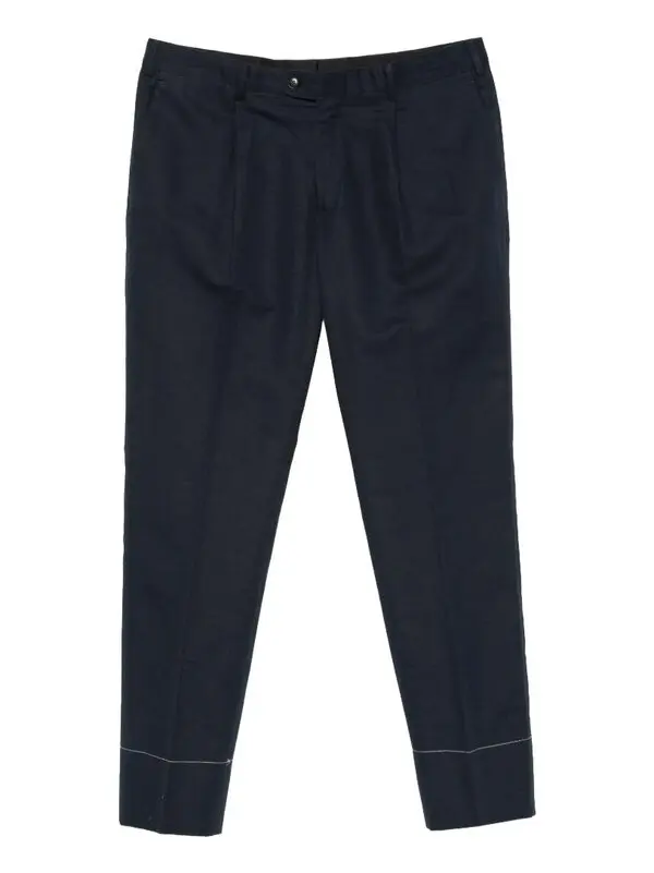 Brioni Pienza Linen And Cotton Trousers - Multicolor