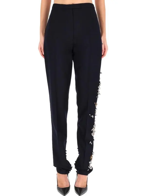 Dries Van Noten Wool Trousers - Blue