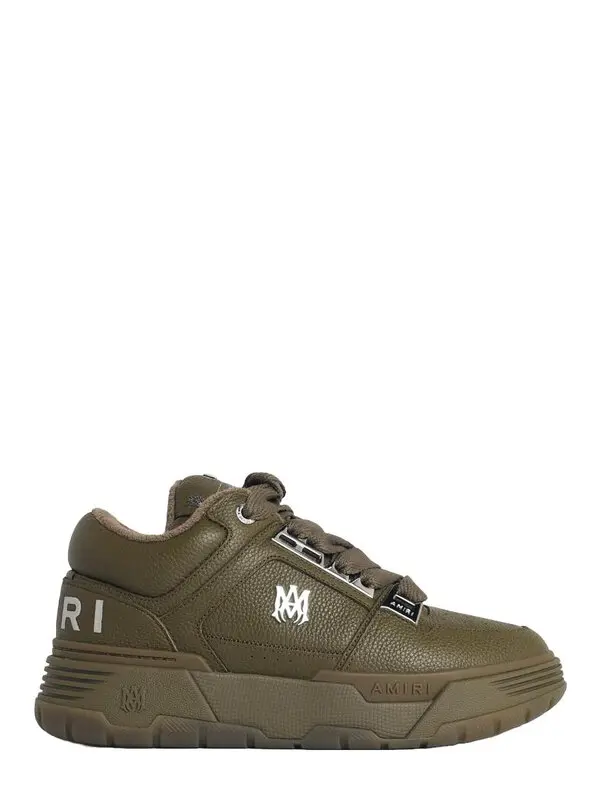 Amiri Metallic Ma-1 Thyme Leather Sneakers - Green