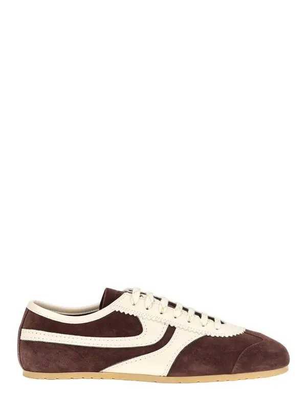 Dries Van Noten Leather Panelled Sneakers - Purple