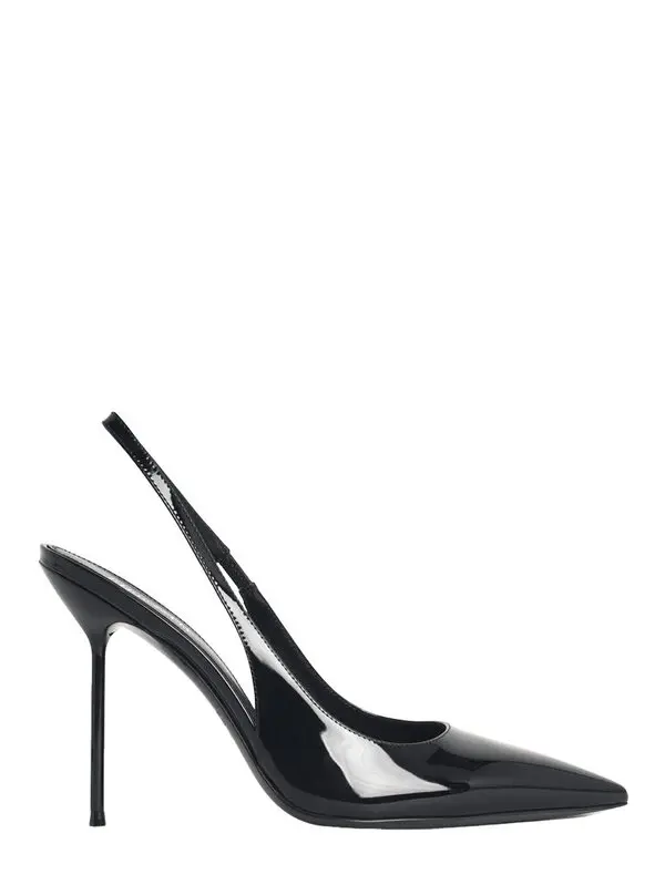 Paris Texas Lidia Leather Slingbacks - Black