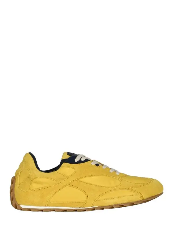 Bottega Veneta Orbit Suede And Nylon Sneakers With Notched Sole - Blue