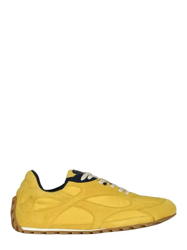 Bottega Veneta Orbit Suede And Nylon Sneakers With Notched Sole - Blue