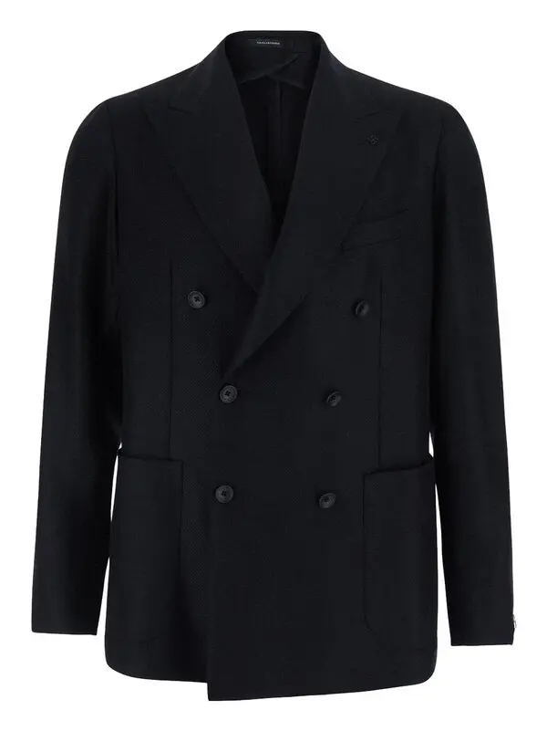 Tagliatore Montecarlo Double-breasted Wool Jacket - Black