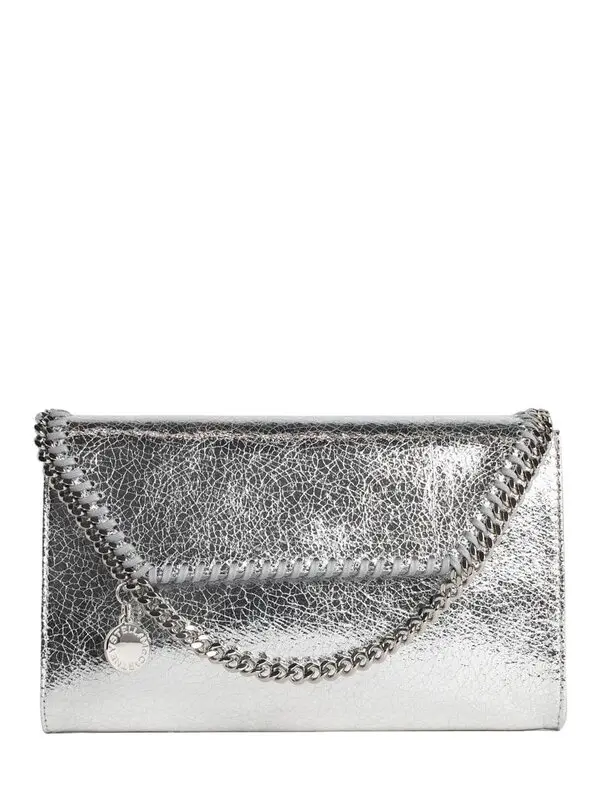 Stella McCartney Falabella Vegan Leather Wallet Bag - Silver