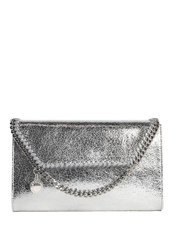 Stella McCartney Falabella Vegan Leather Wallet Bag - Silver
