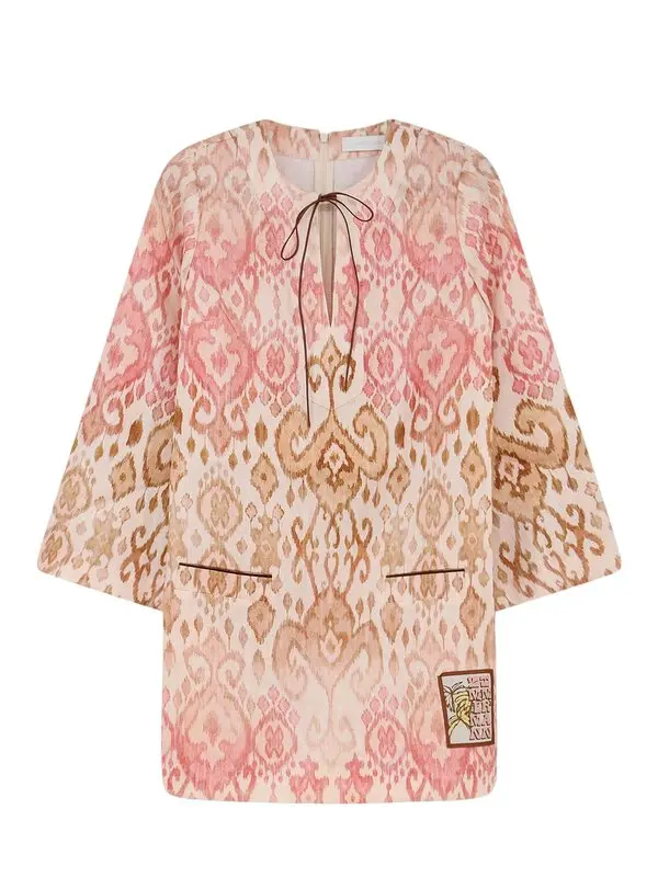 Zimmermann Aster Shift Mini Dress - Multicolor