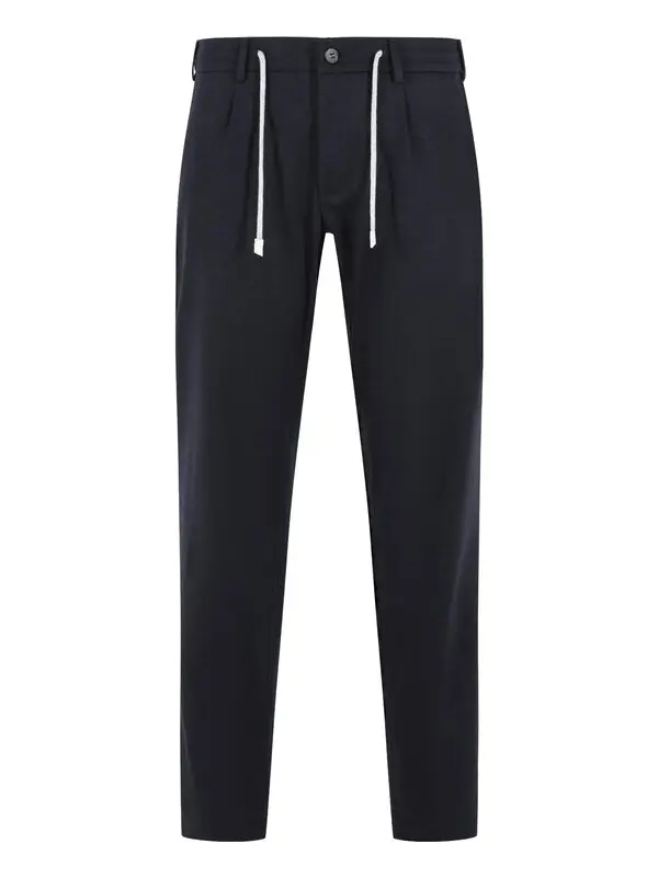 Eleventy Wool Blend Trousers - Blue