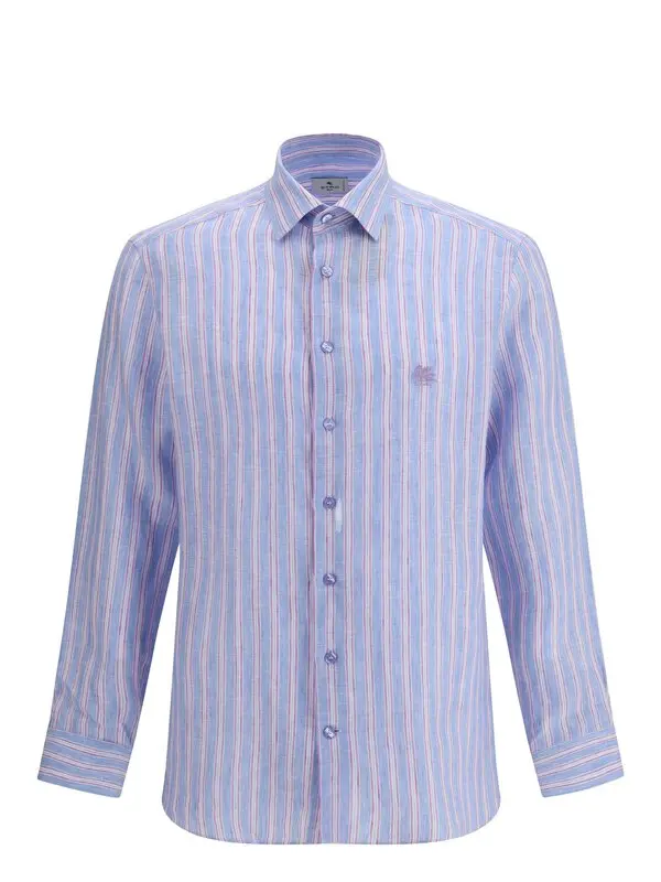 Etro Striped Linen Shirt - Multicolor