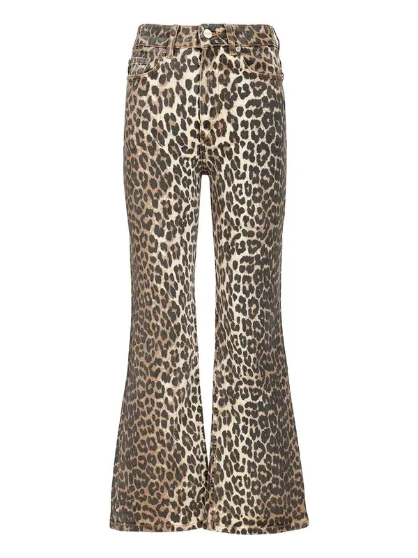 GANNI Cropped Flared Jeans - Multicolor