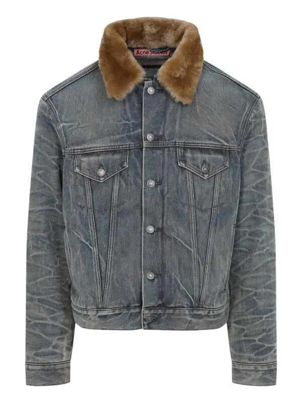 Acne Studios Regenerative Cotton Denim Trucker Jacket - Blue