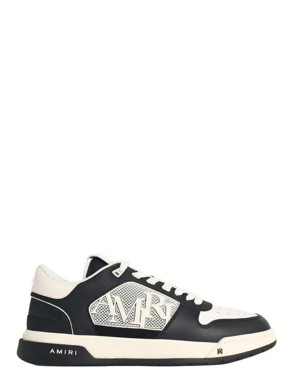 Amiri Ma Quad Debossed Classic Low' Sneakers In And White Leather Blend - Black