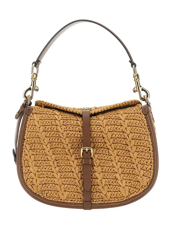 Etro Pony Medium' Beige Shoulder Bag With Adjustable And Removable Strap In Viscose - Cream