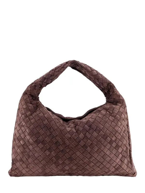 Bottega Veneta Hop Leather Shoulder Bag With Intrecciato Effect - Multicolor