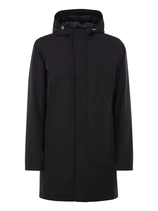 Herno Stretch Technical Fabric Hooded Padded Parka - Multicolor