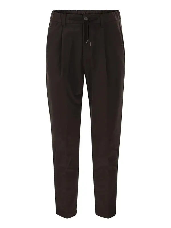Herno Technical Fabric Drawstring Trousers - Brown