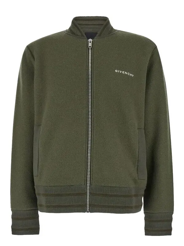 Givenchy Wool Bomber Sweatshirt With 4g Logo - Multicolor