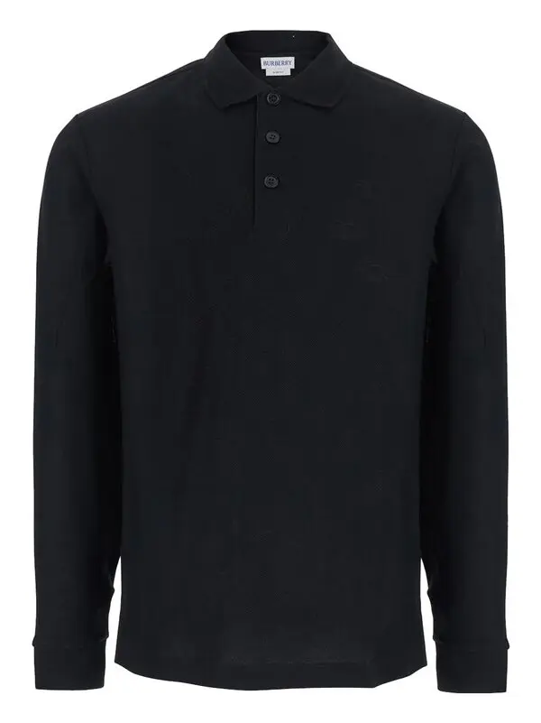 Burberry Eddie Ekd Long Sleeve Polo Shirt - Multicolor