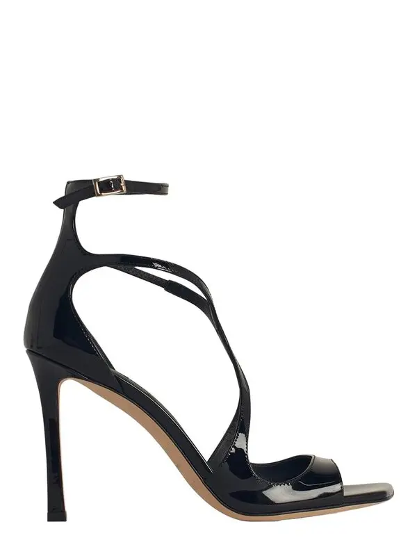 JIMMY CHOO Leather Azia Sandals - Black