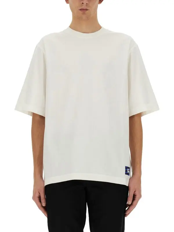 Burberry T-shir With Ekd Patch - White